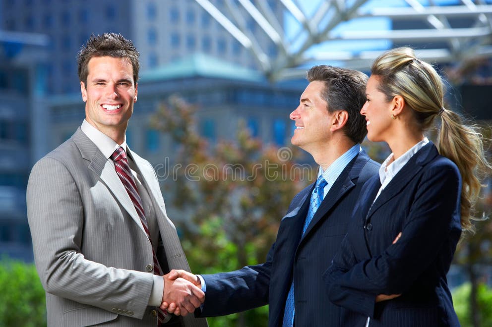 Business people stock image. Image of happy, shake, beautiful - 5324623