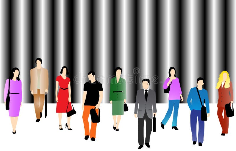 Business people stock vector. Illustration of design, blue - 5536031