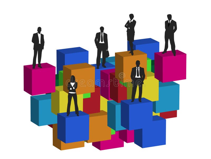 Connect Business People Network Connections Stock Vector - Illustration ...