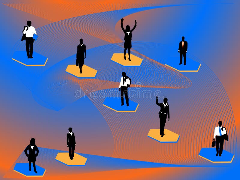 Business People and Abstract Stock Vector - Illustration of crowd ...