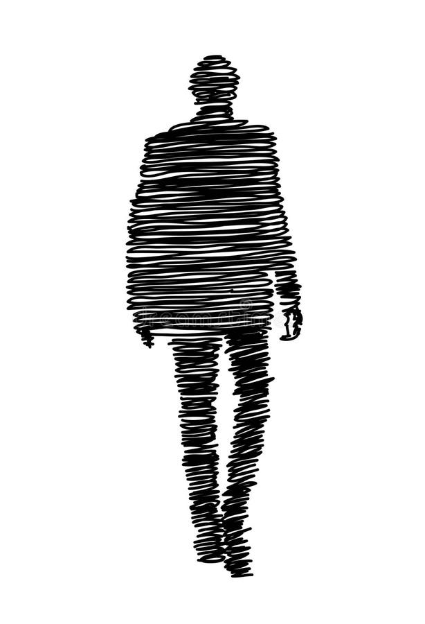 Abstract Scribble Silhouette of a Businessman Stock Vector ...