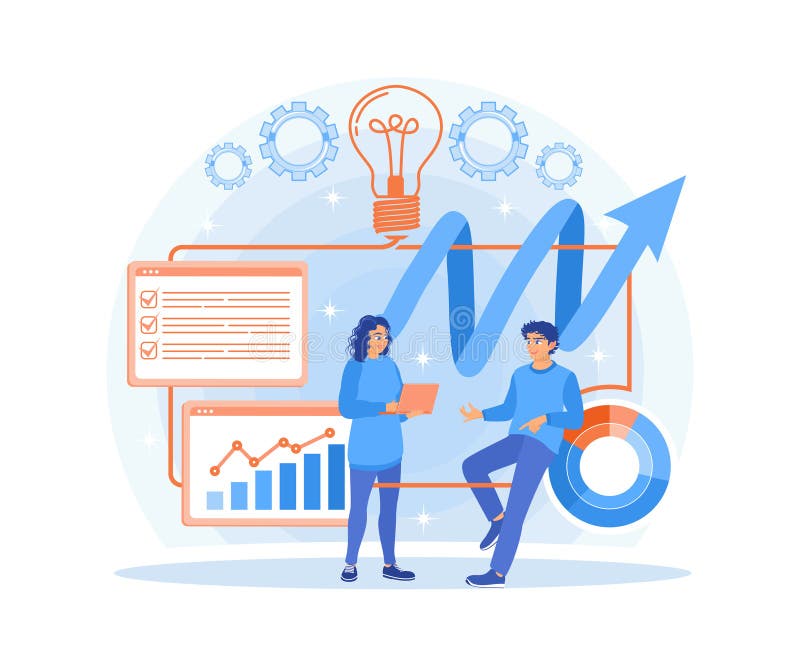 Business People Analyze Statistical Data. Developing Business Ideas in ...