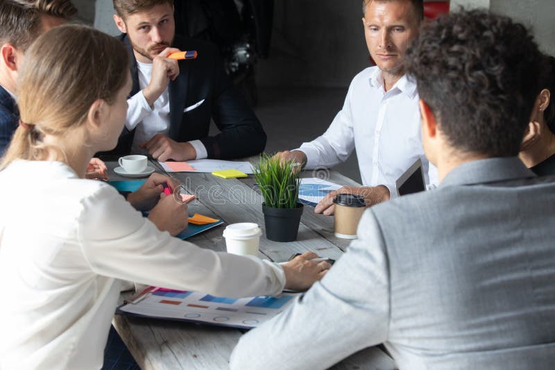 Business People Analyzing Data Stock Image - Image of finance ...