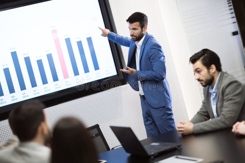 Data Analysis and Statistics at Board Meeting Stock Photo - Image of ...