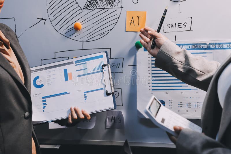 Business People are Analyzing and Planning Business Strategies Stock ...