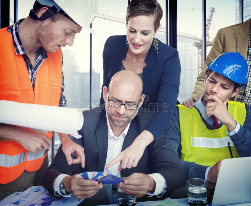 Business People and Architects in a Meeting Stock Image - Image of ...