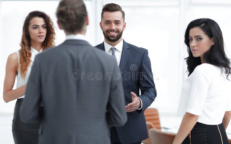 Business People Argue Standing in Office Stock Image - Image of ...