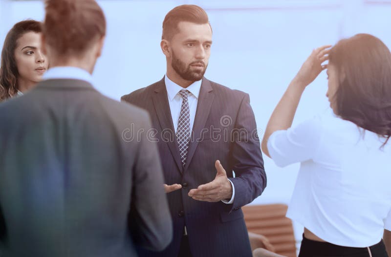 Business People Argue Standing in Office Stock Image - Image of ...