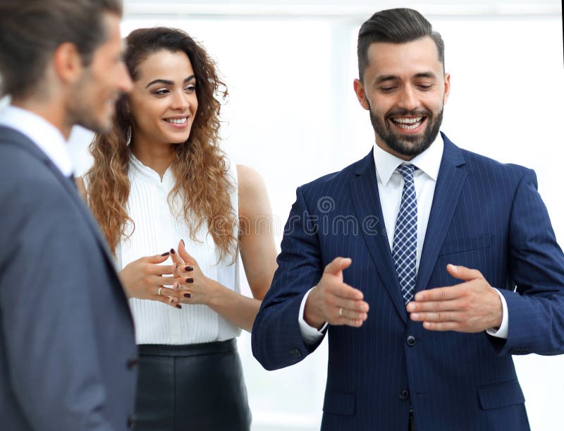 Business People Argue Standing in Office Stock Photo - Image of ...