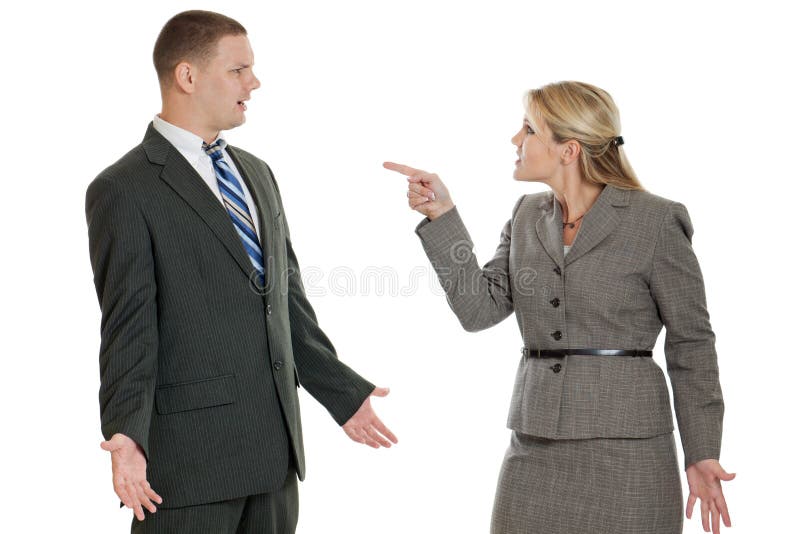 Business People Arguing Isolated on White Stock Photo - Image of ...