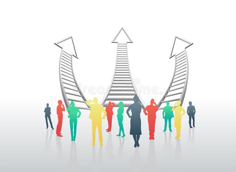 Arrows going up stock illustration. Illustration of creative - 31014122