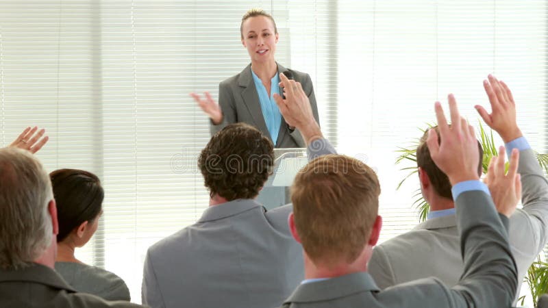 Business People Asking Question during Meeting Stock Video - Video of ...