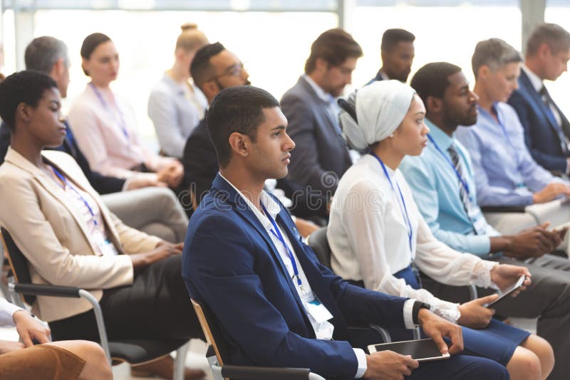 Business People Attending a Business Seminar Stock Image - Image of ...