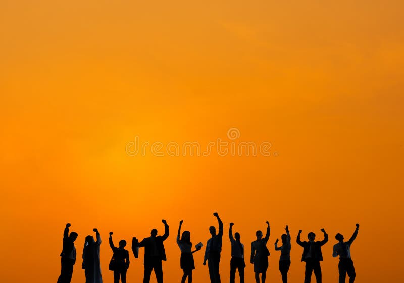 Business People Back Lit Direction Forward Concept Stock Photo - Image ...