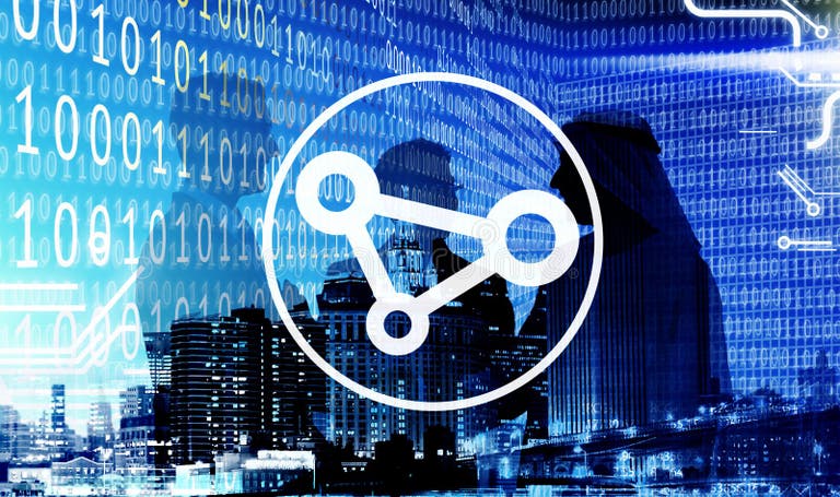 Business People Binary Code Sharing Technology Concept Stock Photo ...