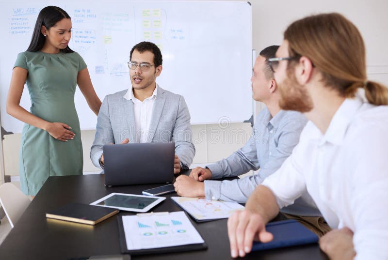 Business, People and Boardroom with Laptop for Teamwork, Collaboration ...