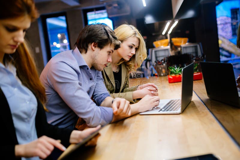 Business People Bonding in Cafe Stock Image - Image of career ...