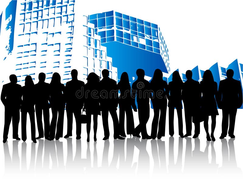 People and building site stock vector. Illustration of finance - 7751953