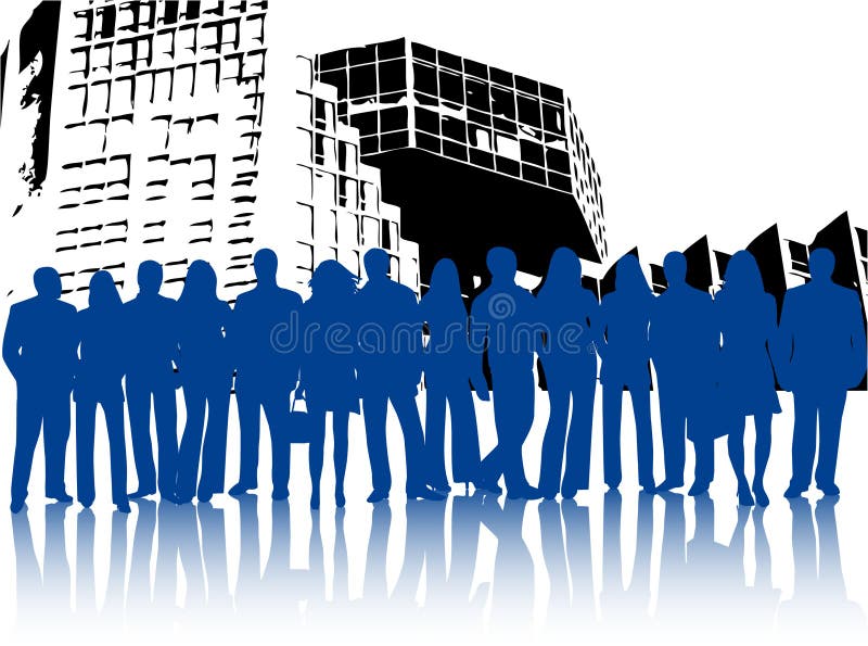 People and building site stock vector. Illustration of finance - 7751953