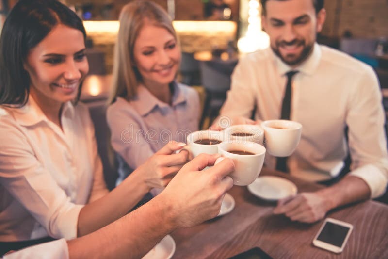 Business people in cafe stock image. Image of executive - 83934509