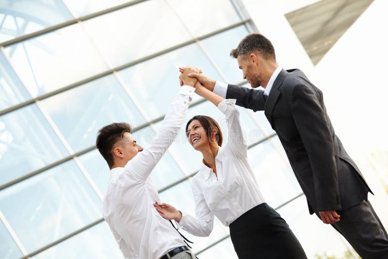 Business People Celebrate Successful Project. Team Work Stock Photo ...