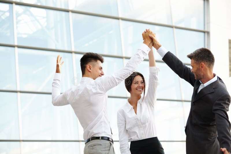 Business People Celebrate Successful Project. Team Work Stock Photo ...