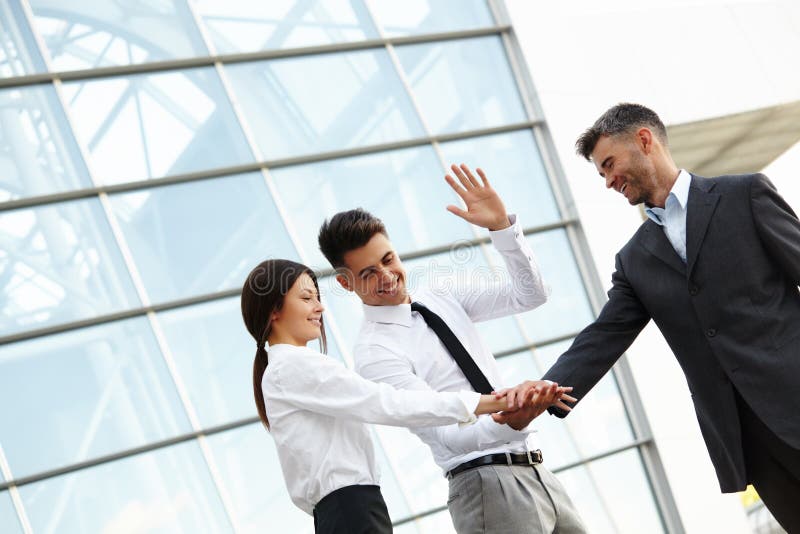 Business People Celebrate Successful Project. Team Work Stock Image ...