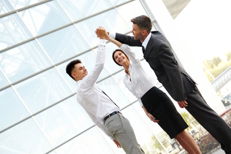 Business People Celebrate Successful Project. Team Work Stock Photo ...
