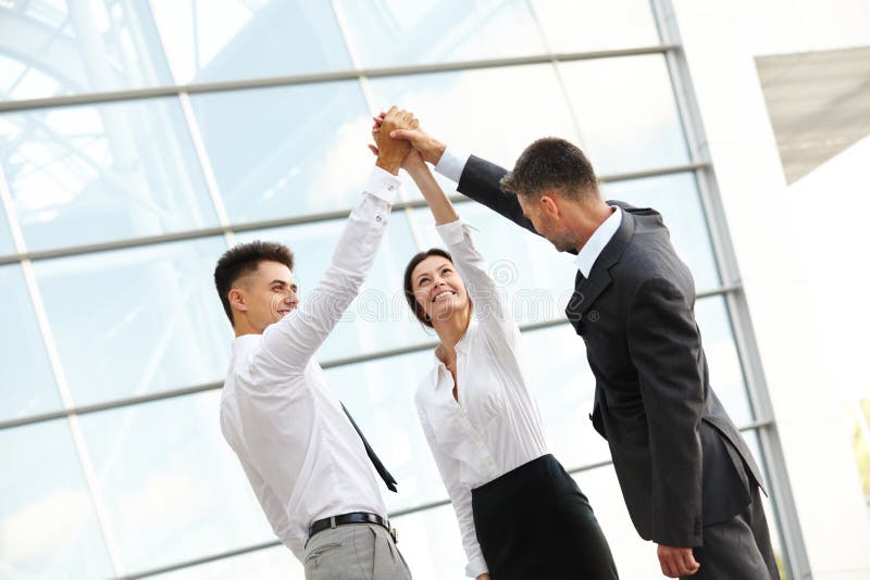 Business People Celebrate Successful Project. Team Work Stock Photo ...