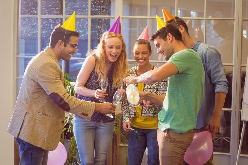 Business People Celebrating a Birthday Stock Image - Image of coworkers ...