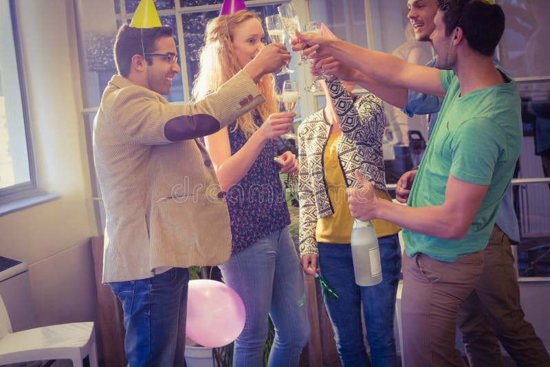Business People Celebrating a Birthday Stock Photo - Image of cheerful ...
