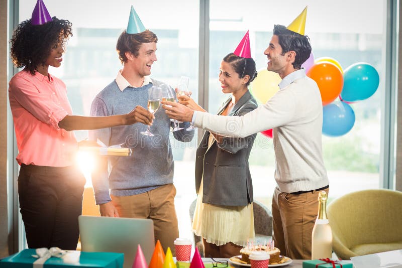 Business People Celebrating Birthday Stock Photo - Image of birthday ...