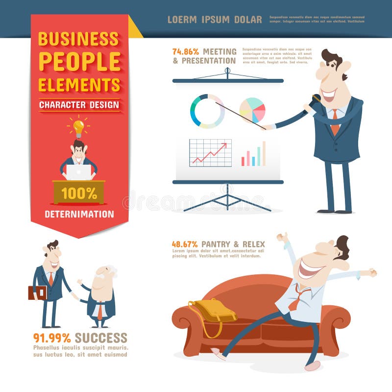 Manager, Boss, Leader, Character Design Stock Vector - Illustration of ...