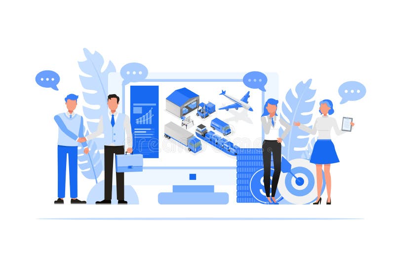 Business People Character Vector Design. Business Import and Export ...
