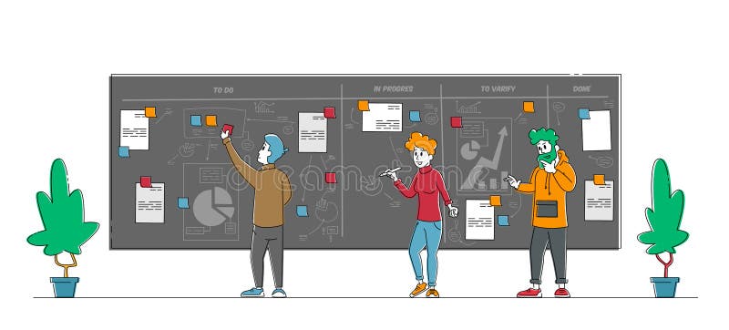 Scrum Board. Task List, Planning Team Tasks and Collaboration Plan ...