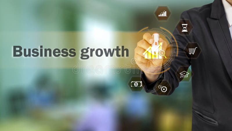Business People Choose Growing Graph Icon and Business Growth Icon ...