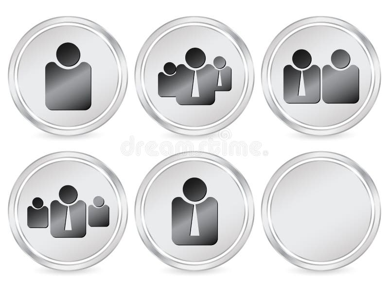 Business People Circle Icon Stock Vector - Illustration of grey, vector ...