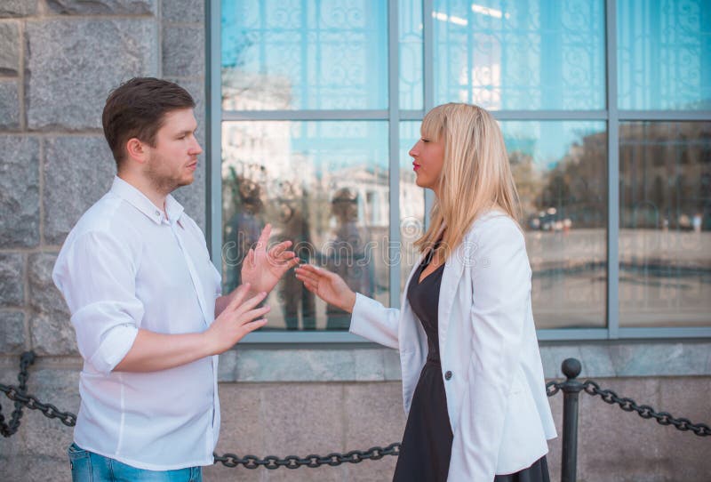 Business People at City, People Conversation Stock Image - Image of ...