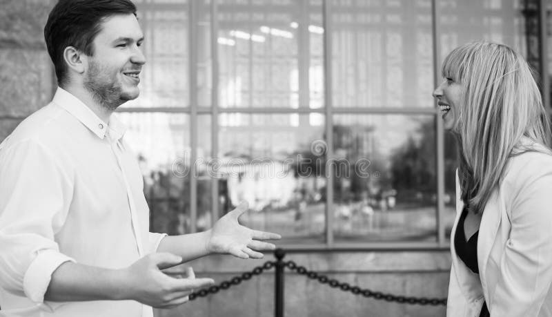 Business People at City, People Conversation Stock Photo - Image of ...