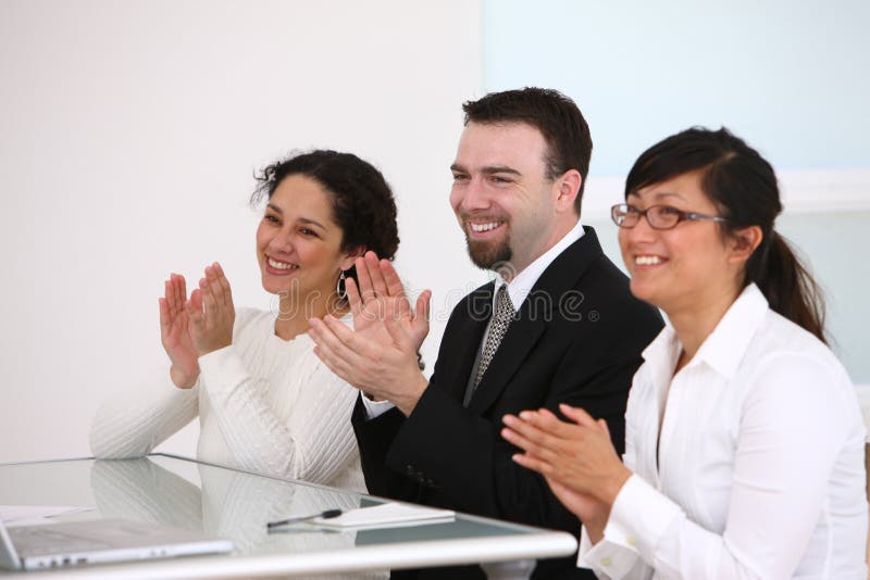 Business people clapping stock image. Image of happy, business - 8217091