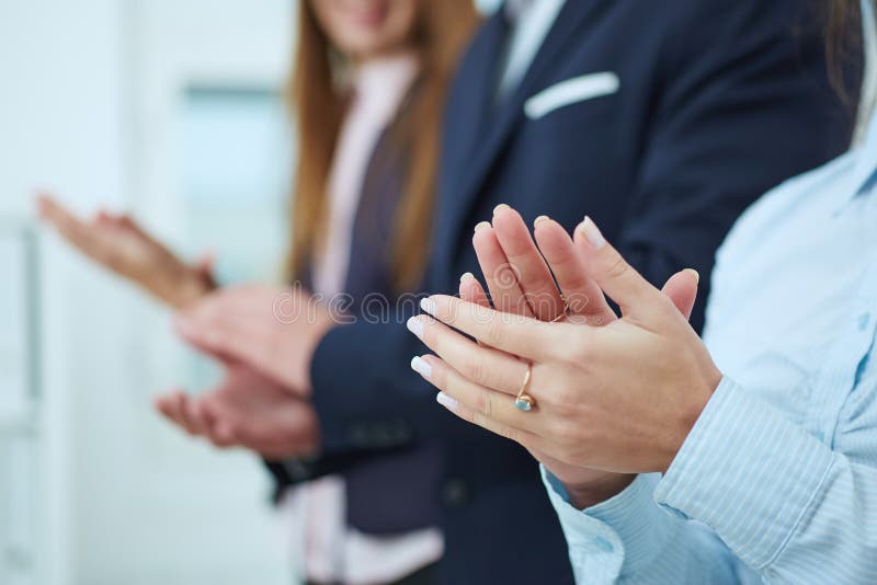 Business people clapping. stock image. Image of partnership - 82616467