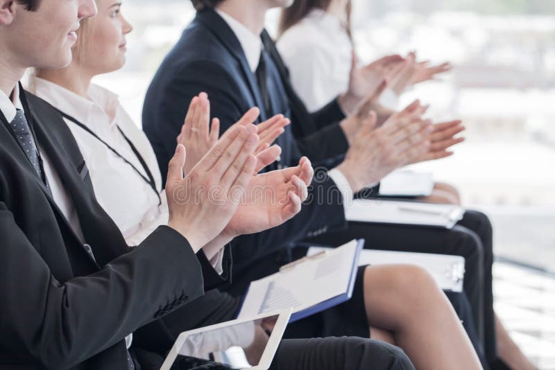 Business People Clapping Hands Stock Photo - Image of conference ...