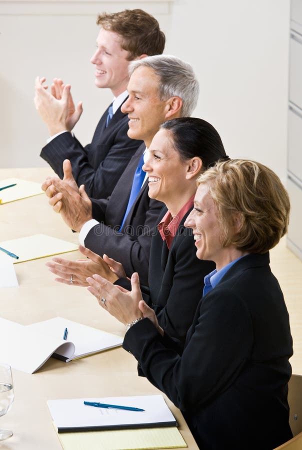 Business People Clapping in Meeting Stock Image - Image of ...