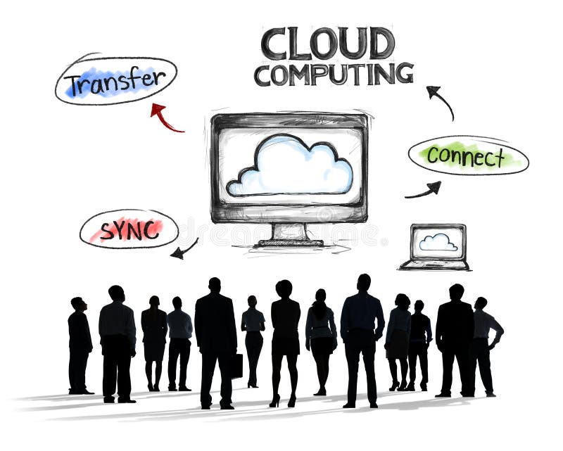 Business People and Cloud Computing Concepts Stock Photo - Image of ...