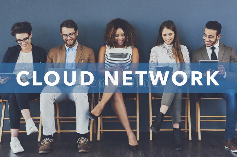 Business People, Cloud Computing and Waiting Room with Tech, Ux ...
