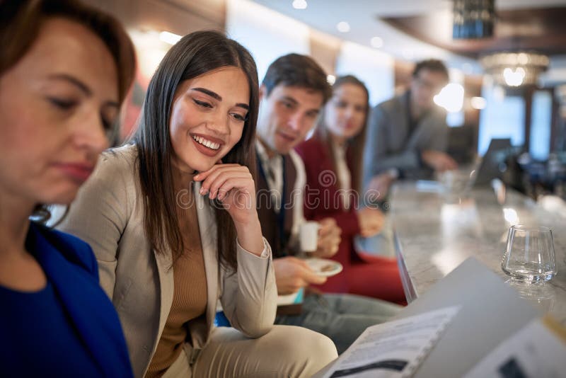 Business People at Coffee Break at the Bar. Business, People, Bar Stock ...