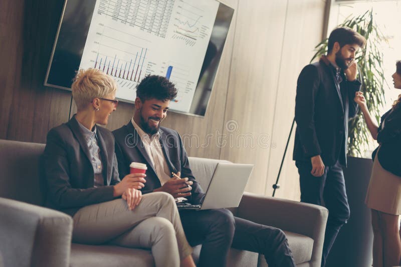 Business People on a Coffee Break Stock Image - Image of discussion ...