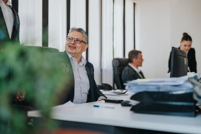 Business People Collaborating in a Modern Office Environment Stock ...