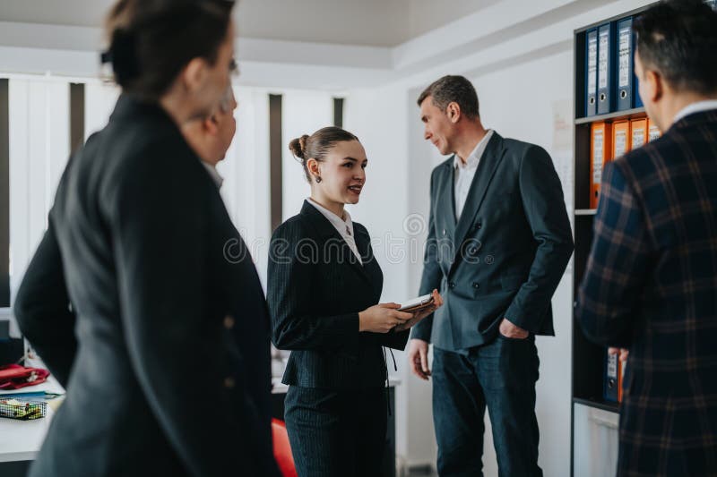 Business People Collaborating in a Modern Office Environment Stock ...