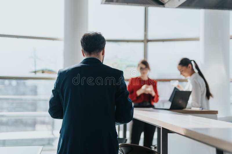 Business People Collaborating in a Modern Office Setting Stock Photo ...